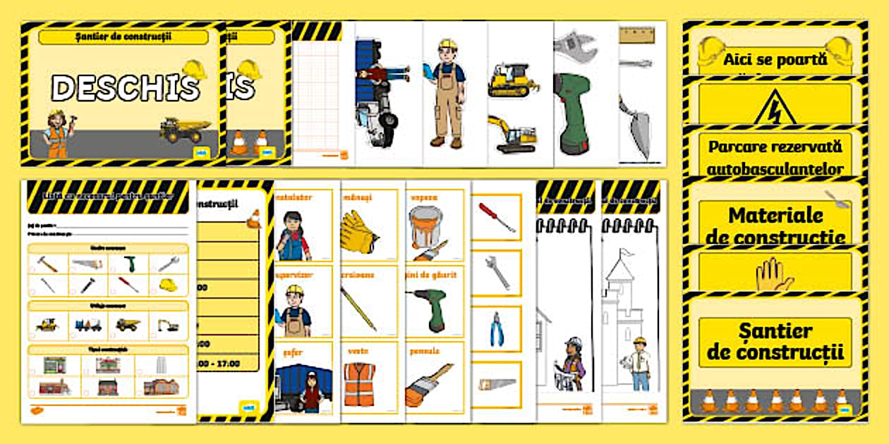 Șantier de construcții: Joc de rol – Pachet cu resurse
