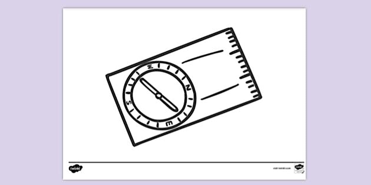 Walkers’ Compass Colouring Sheet | Twinkl Resources