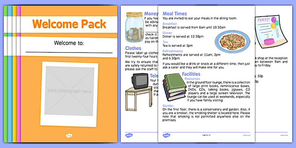 Editable Care Home Welcome Pack (teacher made) - Twinkl