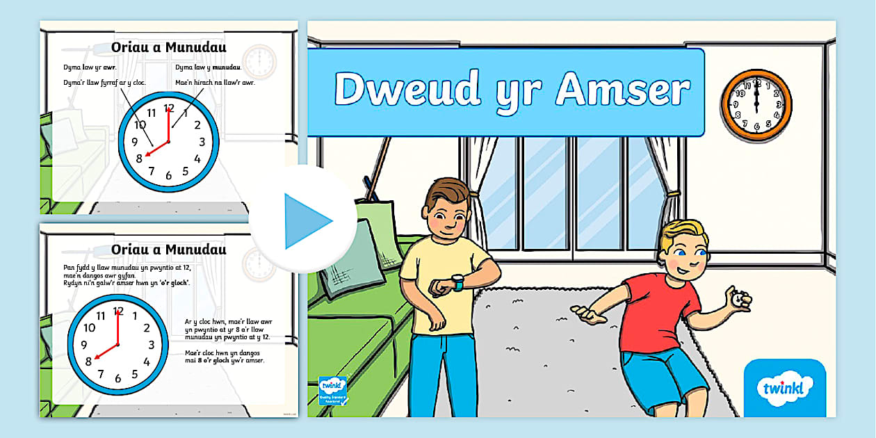 Pŵerbwynt Dweud yr Amser (teacher made) - Twinkl