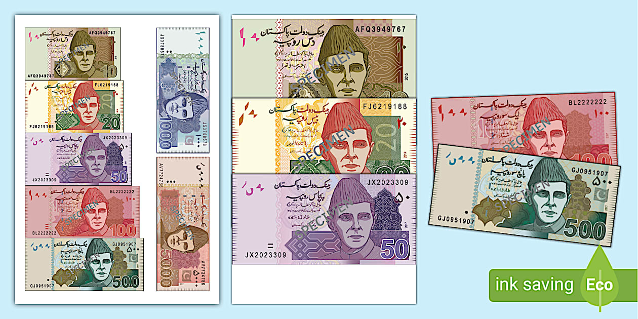 Pakistan Currency Cut-outs: Great for Maths Lessons!
