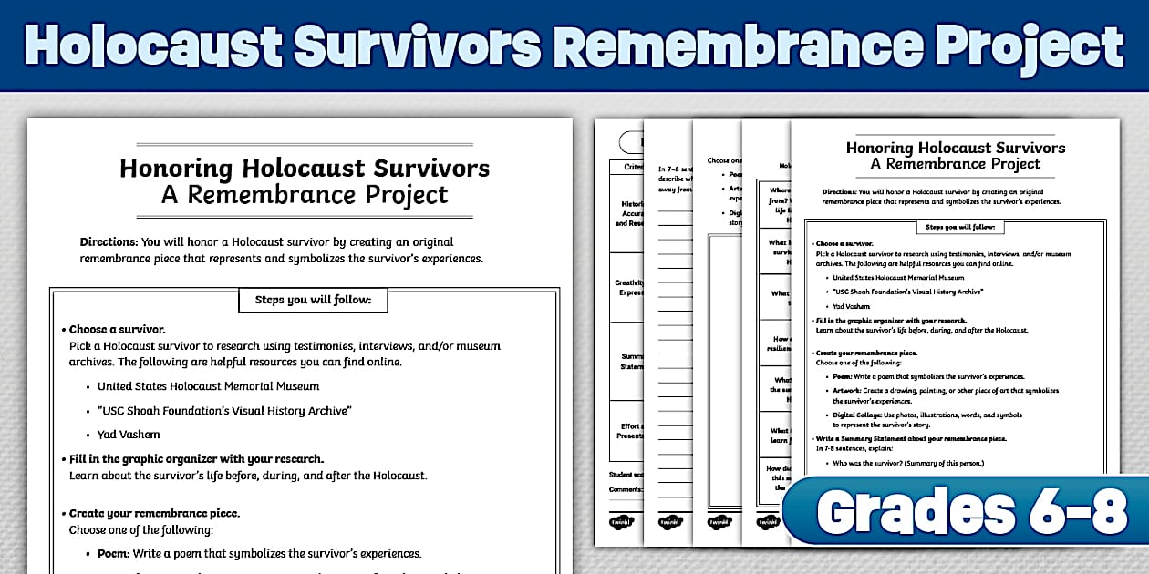 Honoring Holocaust Survivors: A Remembrance Project