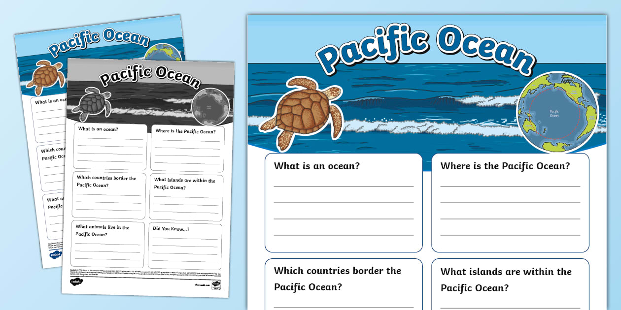 Pacific Ocean Fact File Template (teacher made) - Twinkl