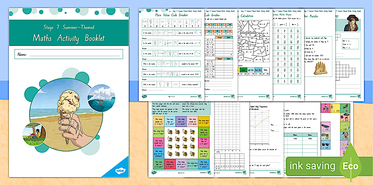 Stage 7 Summer Maths Activity Booklet (teacher made)