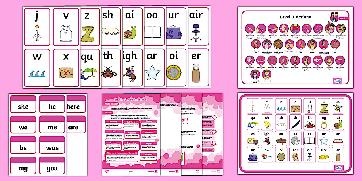 Phonics Phase 3/Level 3 Parent Pack (teacher made) - Twinkl