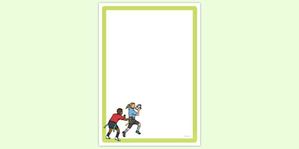 Tag Rugby Page Border | Twinkl Page Borders (teacher made)