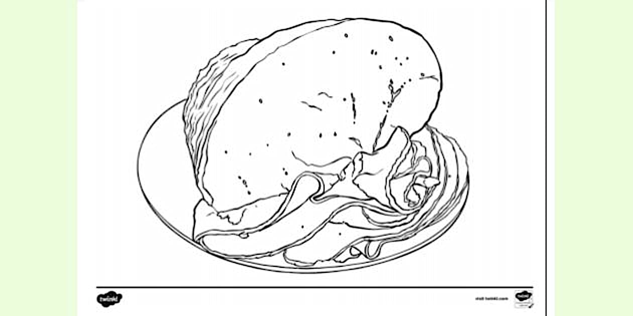 Roast Beef Colouring Sheet