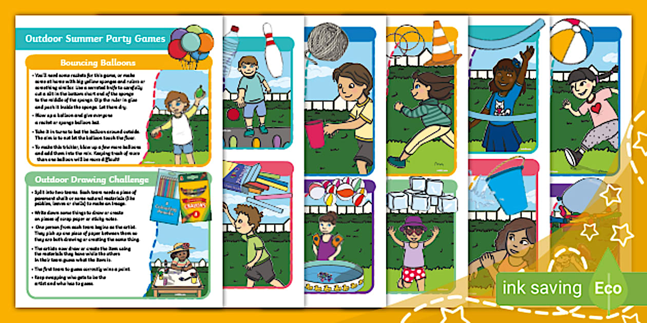 Fun Games to Play Outside: Outdoor Kids Summer Party Games