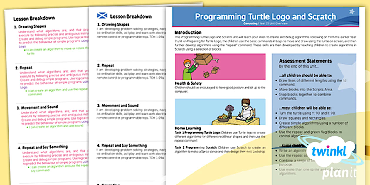 Computing: Programming Turtle Logo and Scratch Year 2 Planning Overview CfE