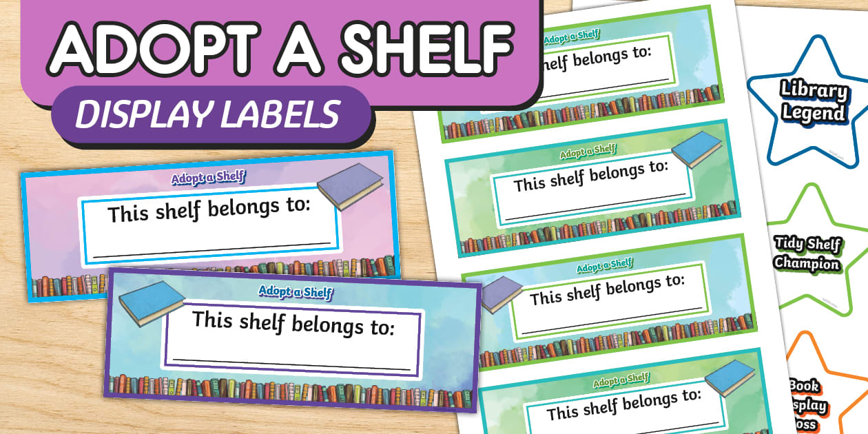 Adopt a Shelf Display Labels (teacher made) - Twinkl