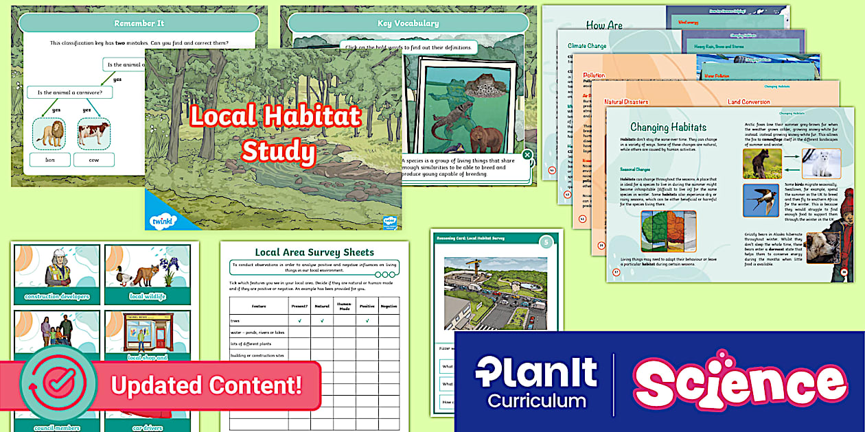 Y4 Living Things & Their Habitats Local Habitat Survey Lesson
