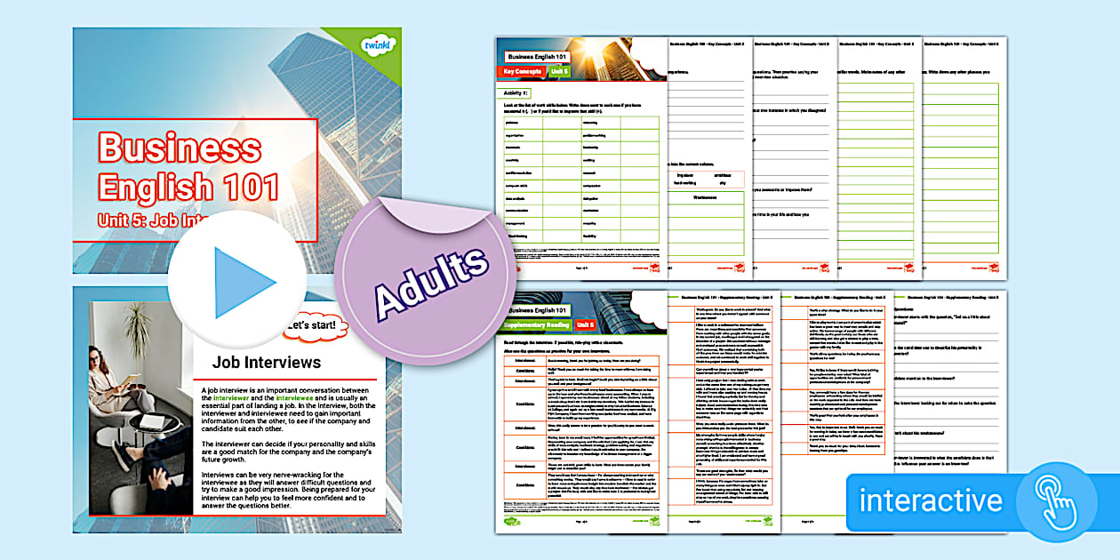 ESL Business English 101: Unit 5 (teacher made) - Twinkl