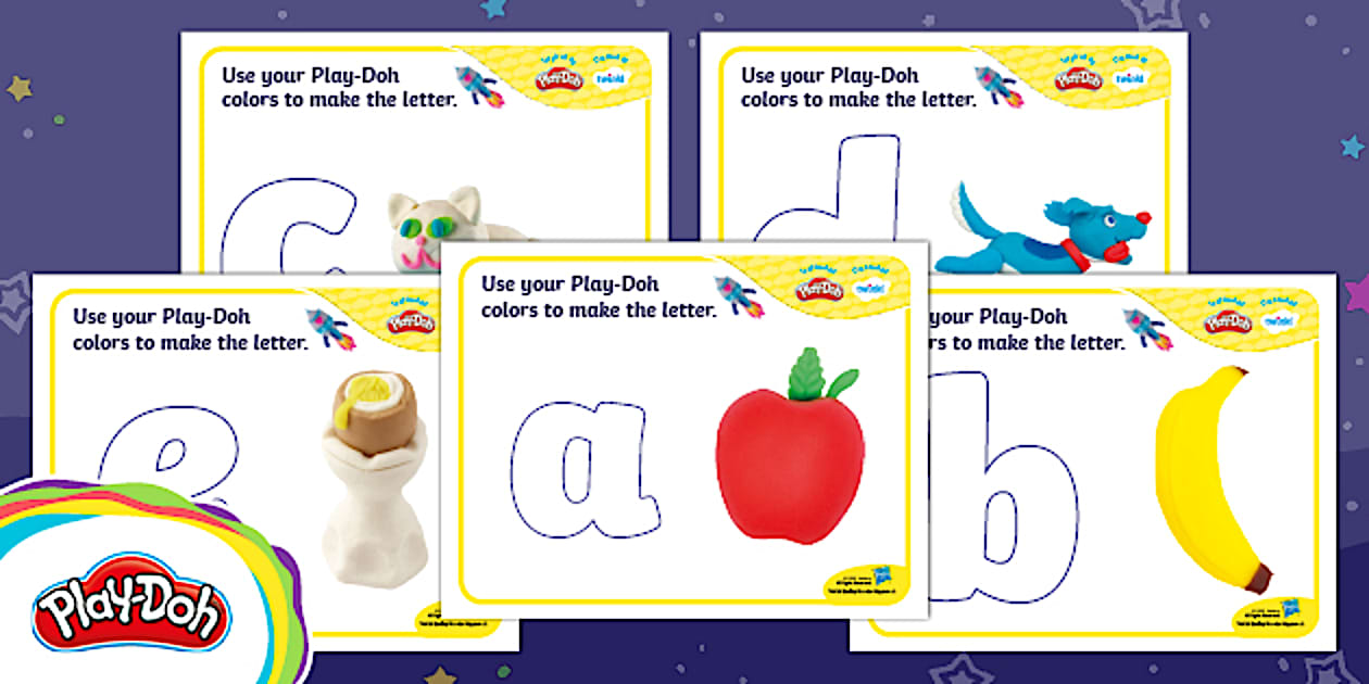 FREE! - Play-Doh Lowercase Alphabet Mats - Twinkl