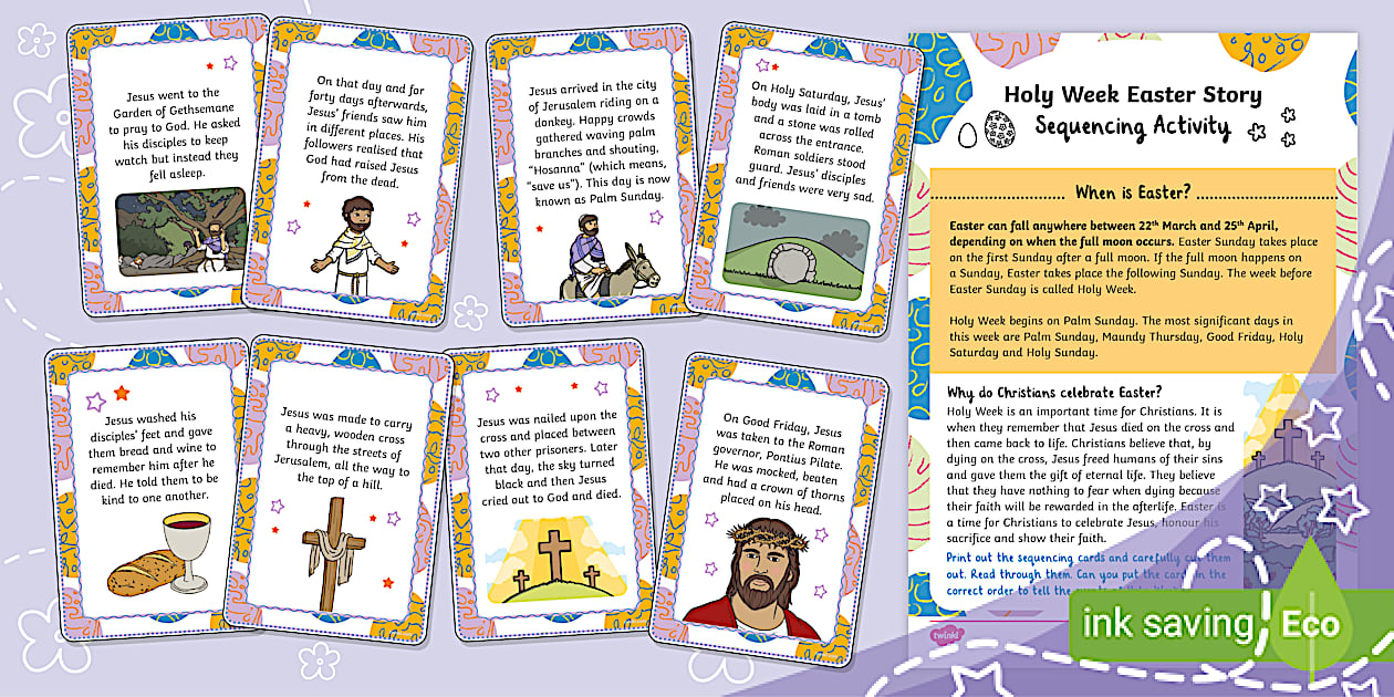 KS1 & 2 Easter Story Sequencing Activity | Parents Holy Week