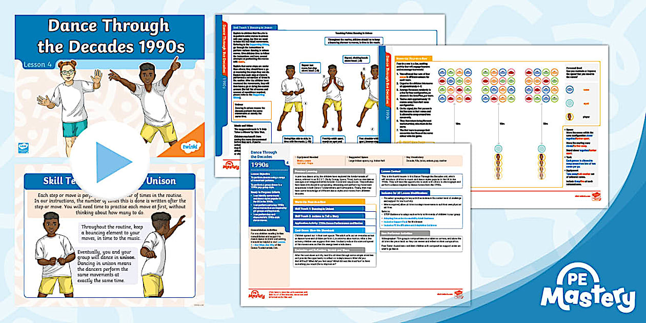 UKS2 Dance Through the Decades: 1990s Lesson Pack