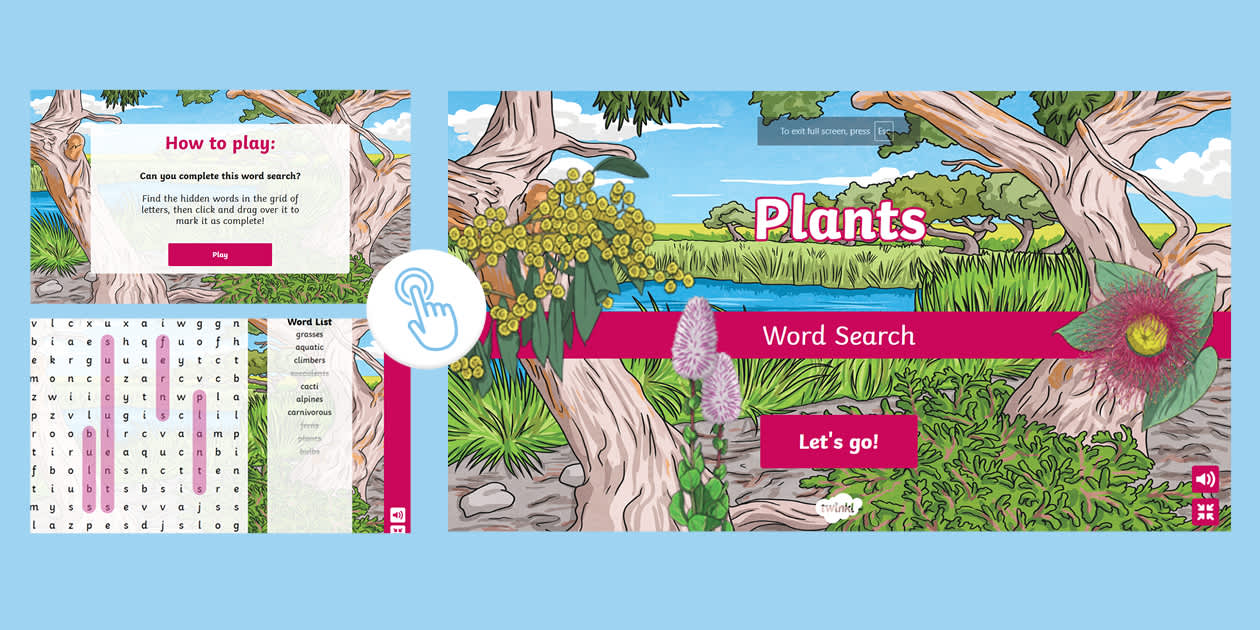 Plants Interactive Word Search - Twinkl Go (teacher made)