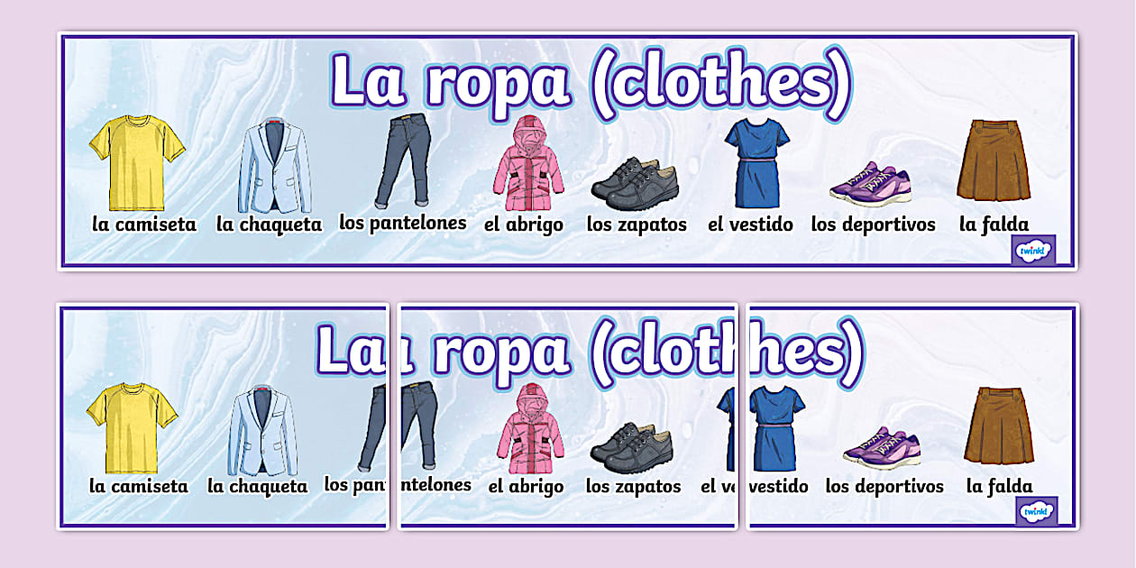 👉 Spanish: Clothes Display Banner (Teacher-Made) - Twinkl