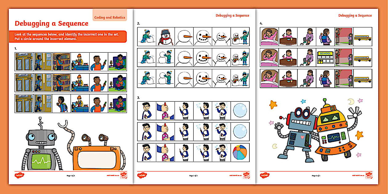 Grade 1 Robotics and Coding Debugging a Sequence - Twinkl Grade 1 Robotics and Coding Debugging a Sequence - Twinkl