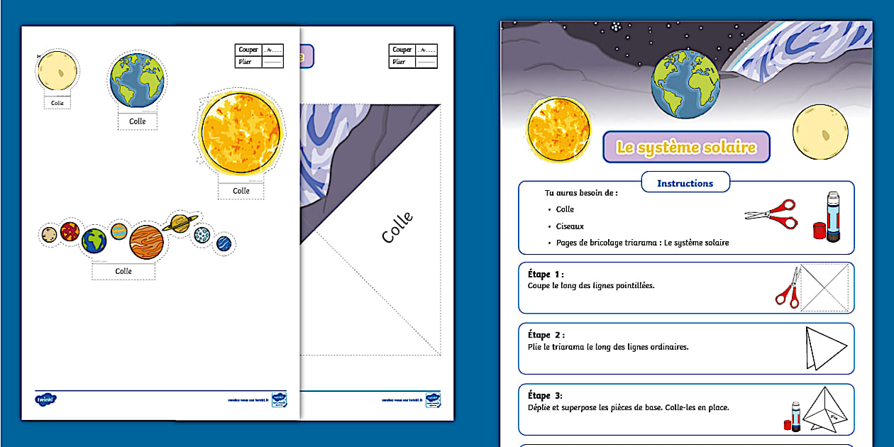 Création de triarama : Le système solaire - Twinkl