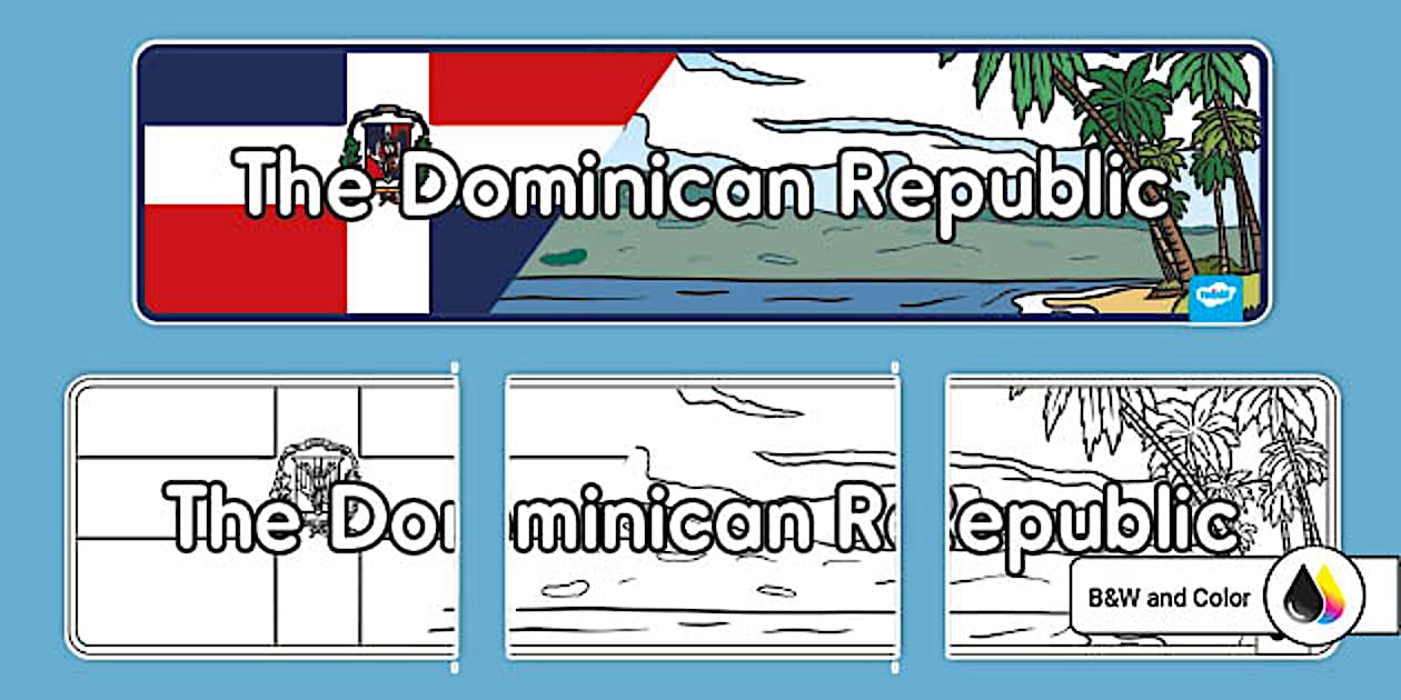 Dominican Republic Printable Banner for kids | Twinkl