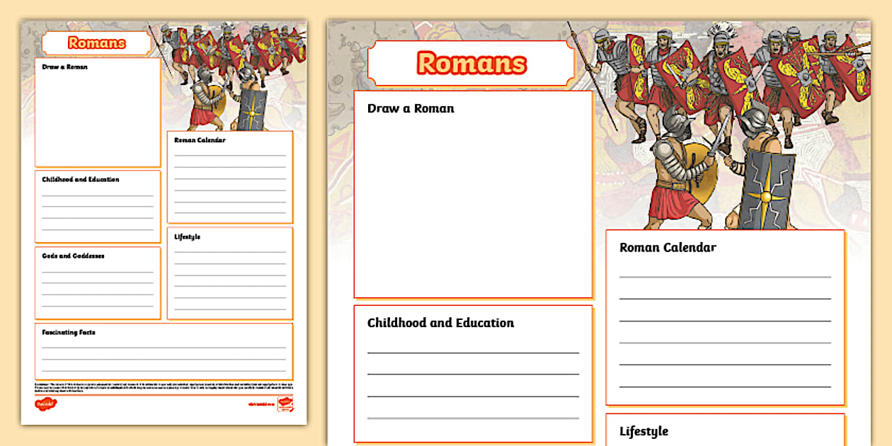 A Roman Fact File Template - Twinkl