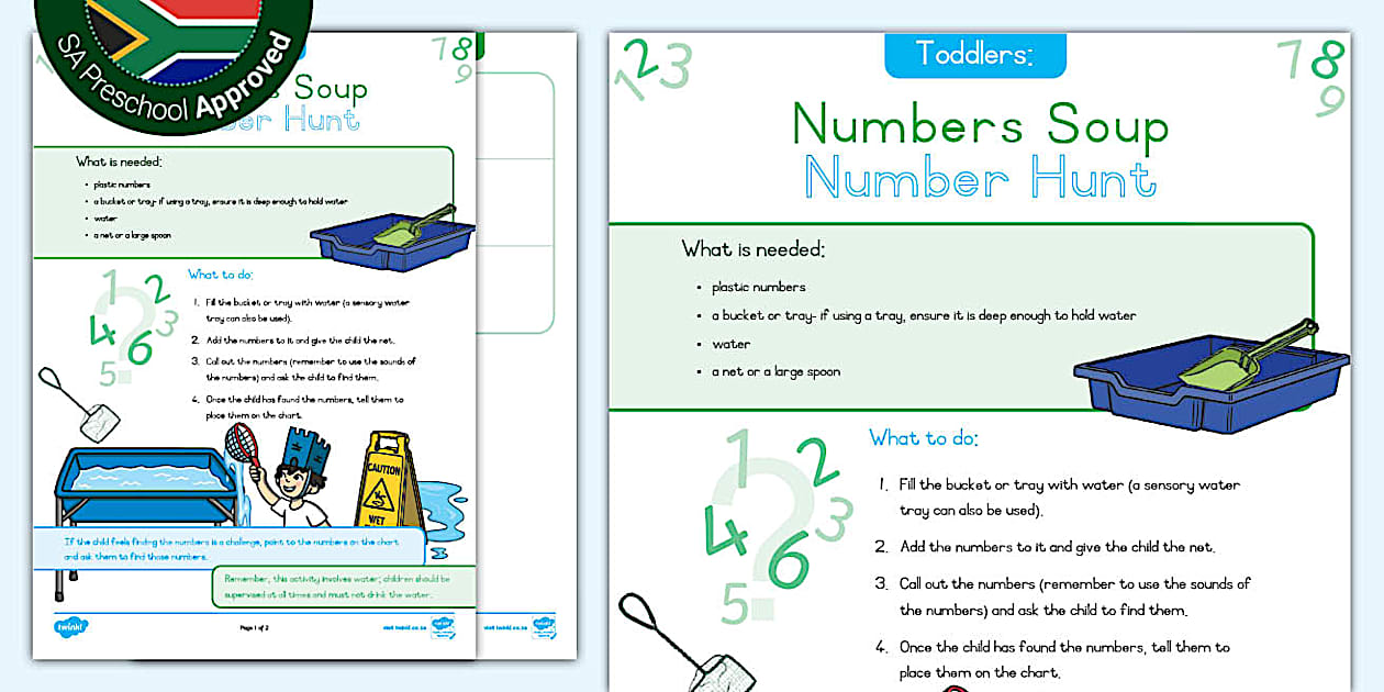 Toddlers: Numbers Soup - Number Hunt (teacher made) - Twinkl