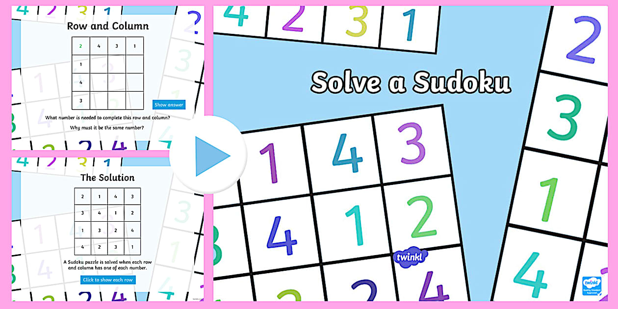 Solve a Sudoku PowerPoint - Twinkl