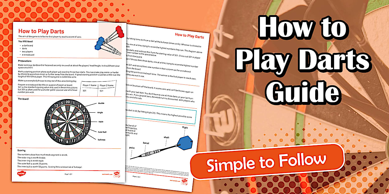How to Play Darts Guide - Twinkl