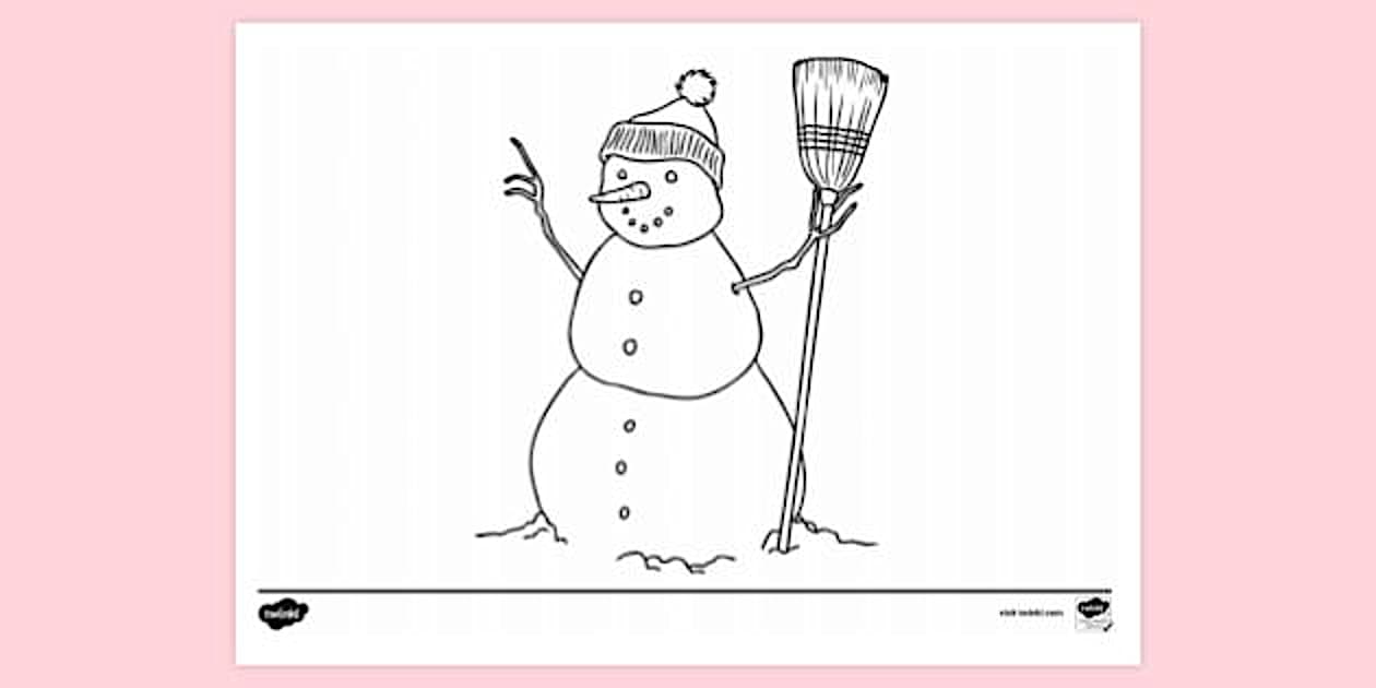 Snowman Colouring Page | Colouring Sheets (teacher made)