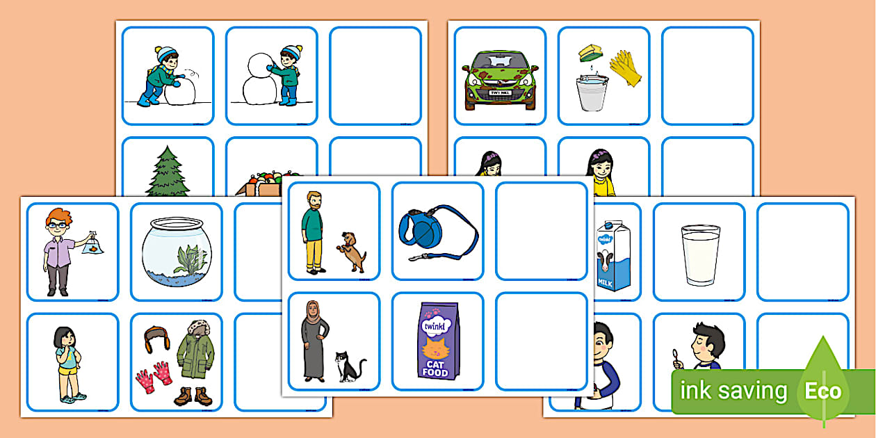 Three Step Sequencing Cards What Happens Next (teacher made)