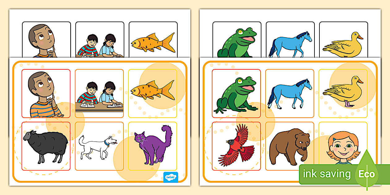 Matching Cards and Board to Support Teaching on Brown Bear, Brown Bear
