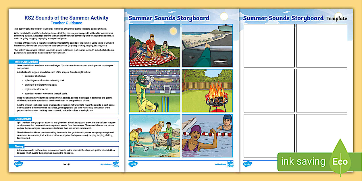 👉 KS2 Sounds of the Summer Activity (teacher made)