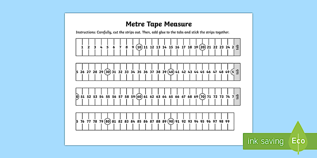 Make a Metre Tape Activity - Twinkl