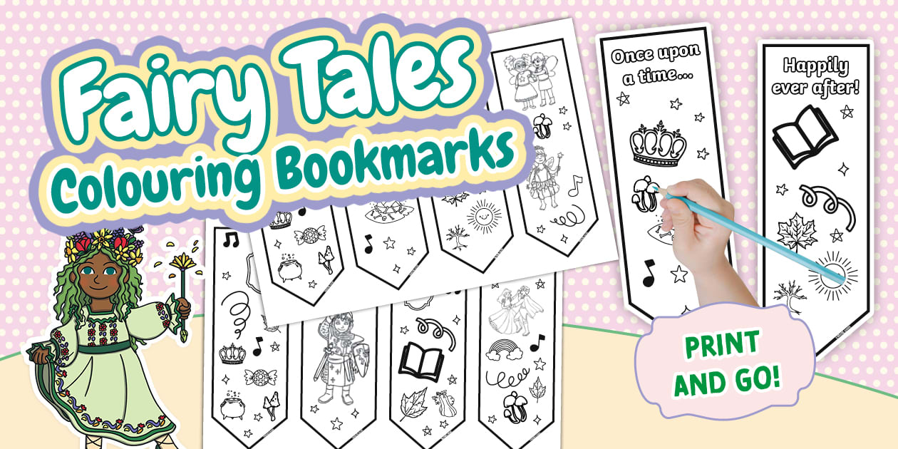 * NEW * Foundation Phase Life Skills - Fairy Tales - Colouring Bookmarks