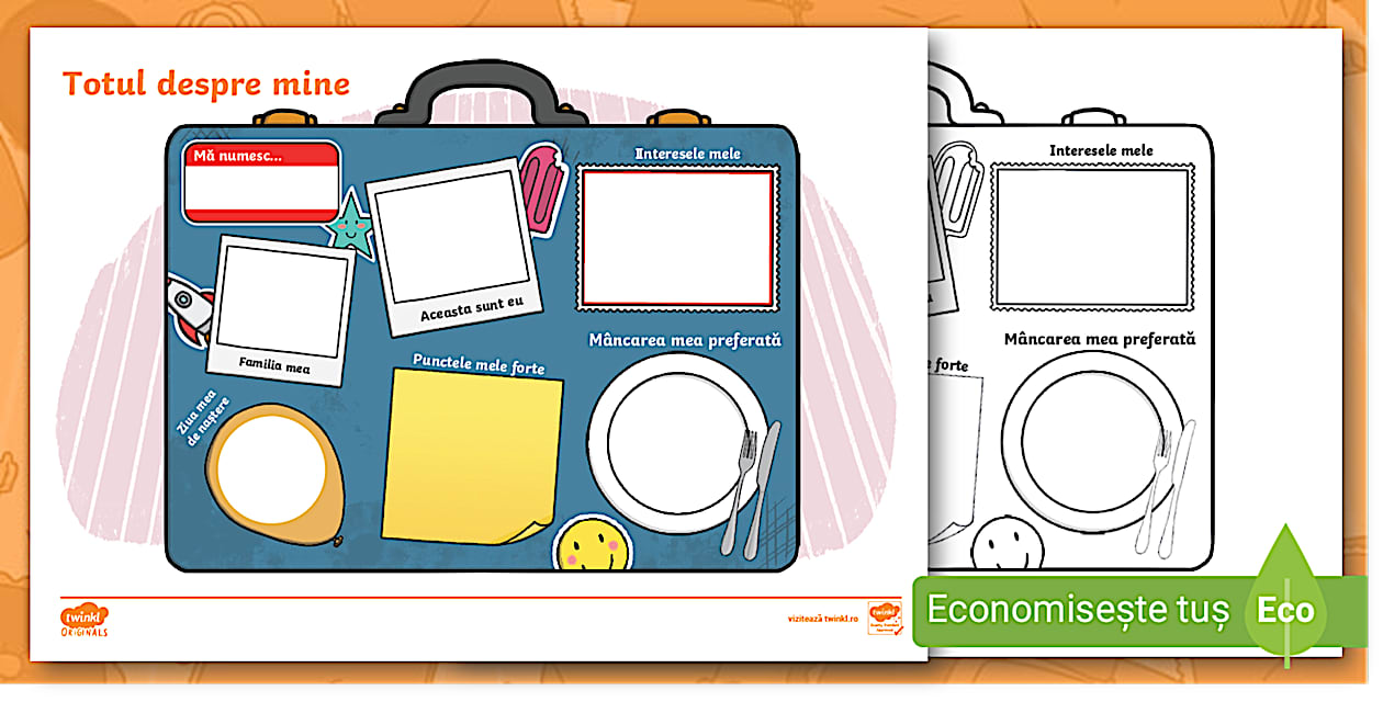 Cel mai prețios bagaj: Totul despre mine – Activitate