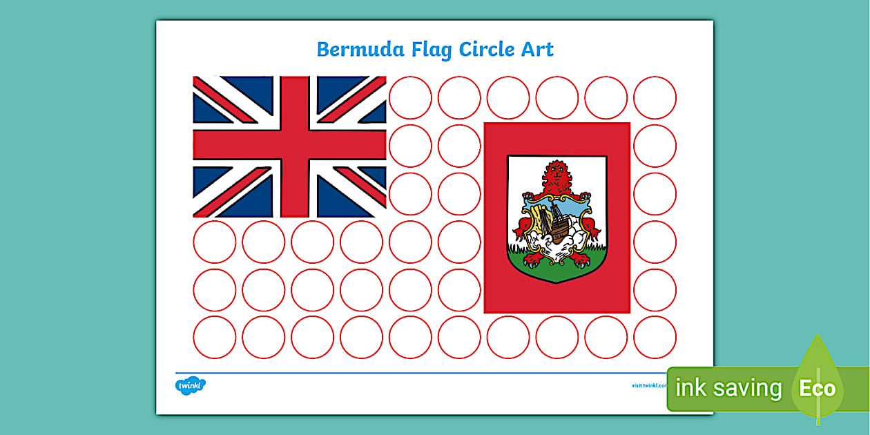 Bermuda Flag Circle Art Worksheet (teacher made) - Twinkl