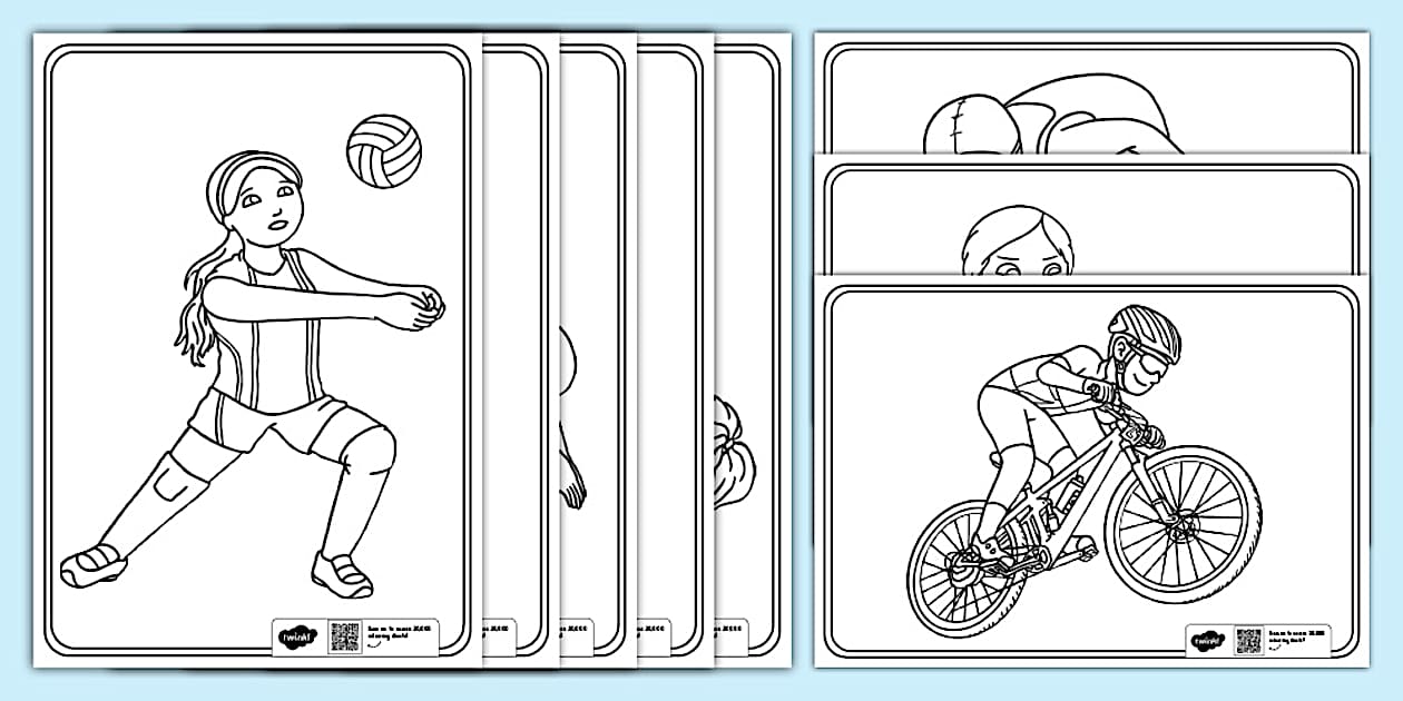 Sport Colouring Sheets | Art - Save Time Planning - Twinkl