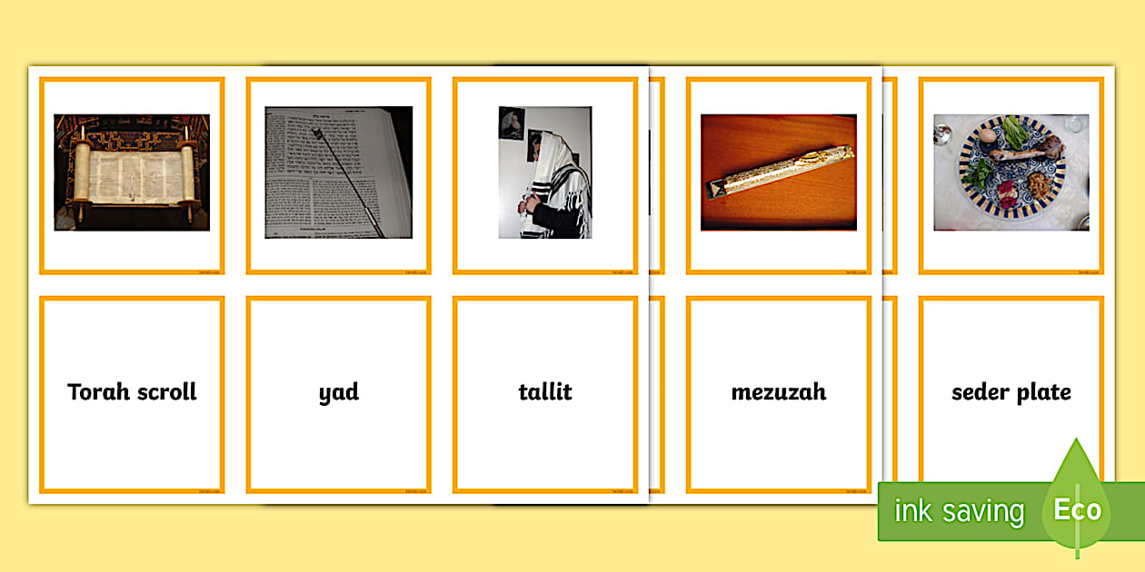 Jewish Artefacts Matching Activity - Twinkl