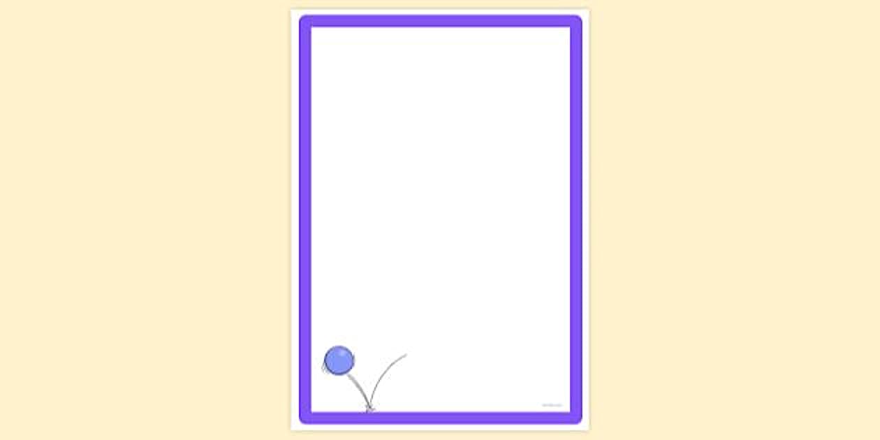 Bouncing Ball Page Border | Page Borders | Twinkl Resources
