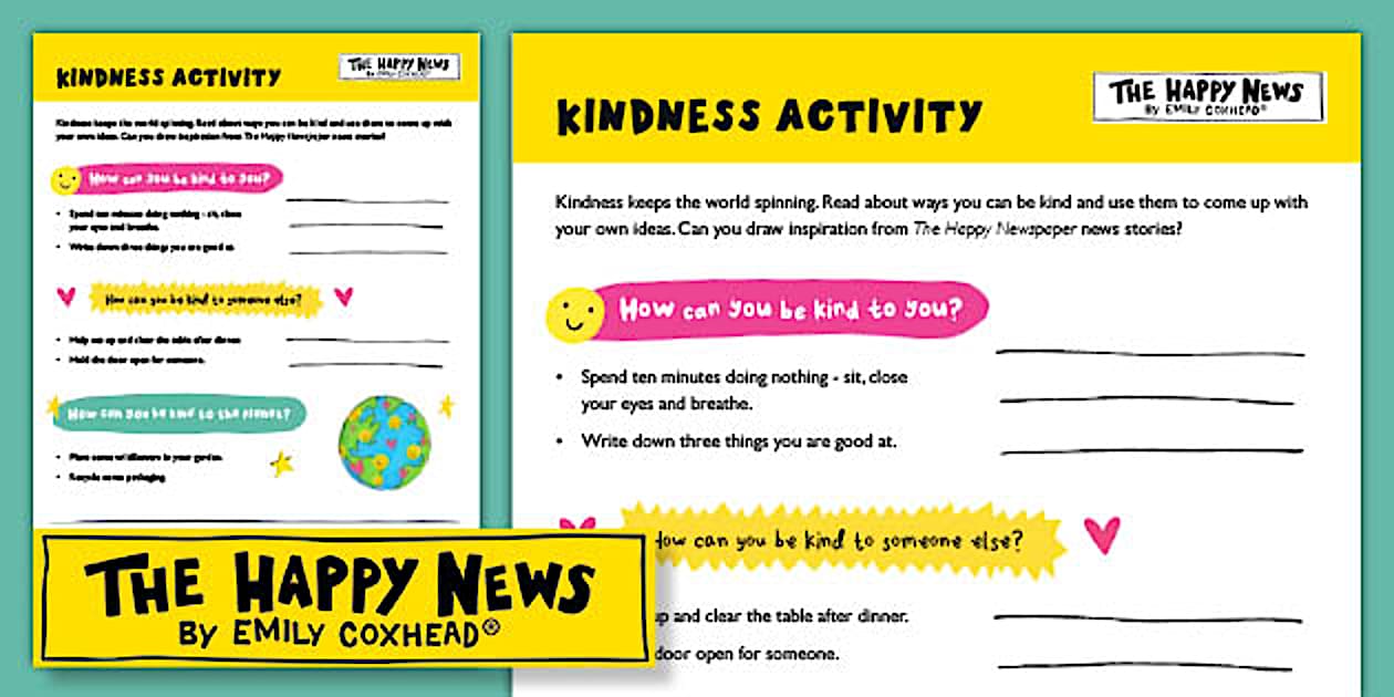 FREE! - The Happy Newspaper: Kindness Activity - Twinkl