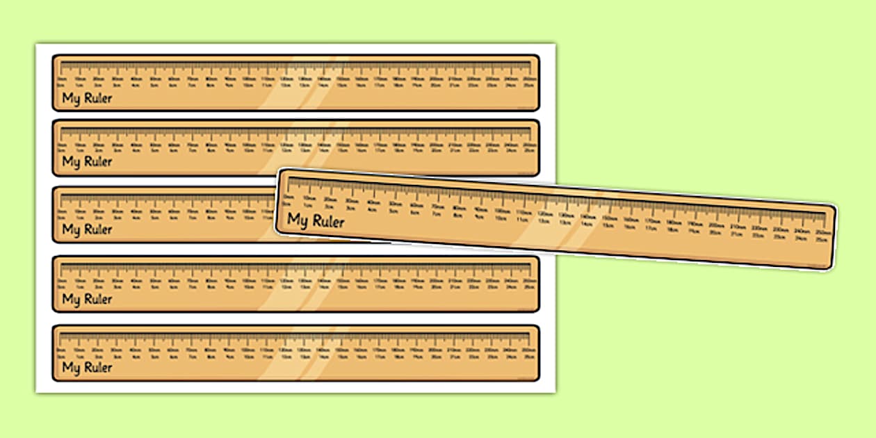 Centimetres and Millimetres Ruler Cut Outs (teacher made)