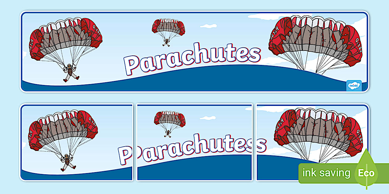 Parachutes KS1 Display Banner (Teacher-Made) - Twinkl