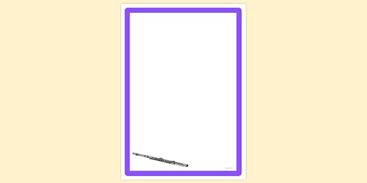 Simple Blank Flute Page Border | Page Borders | Twinkl