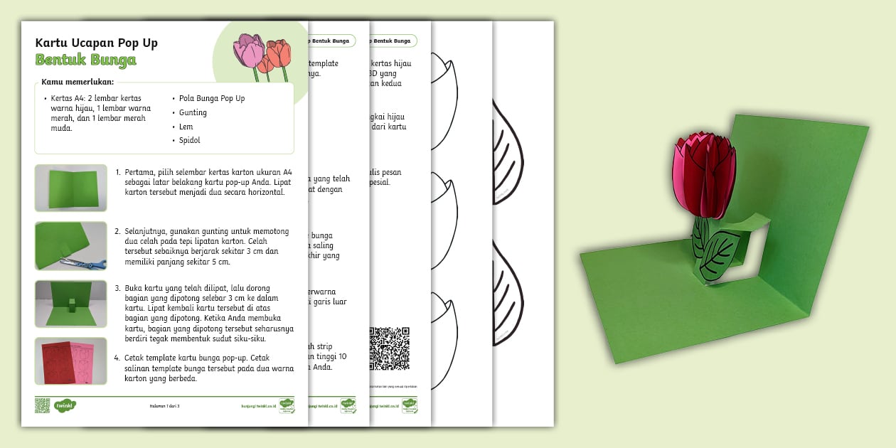 Kartu Ucapan Pop Up Hari Ibu (teacher made) - Twinkl