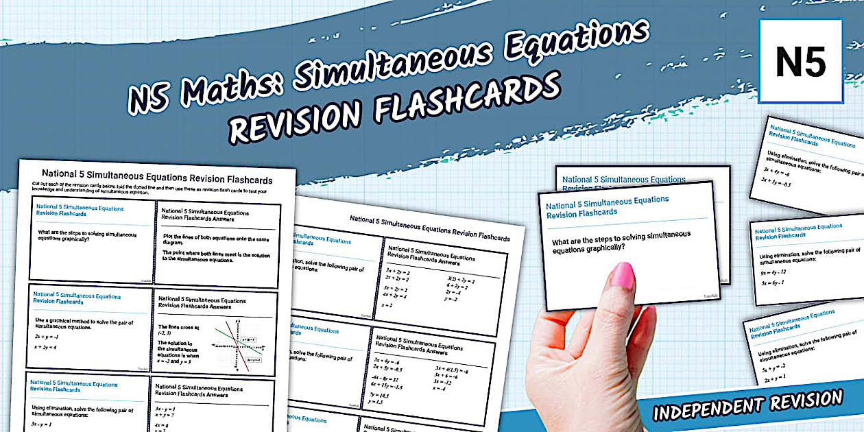 National 5 Simultaneous Equations Revision Flashcards