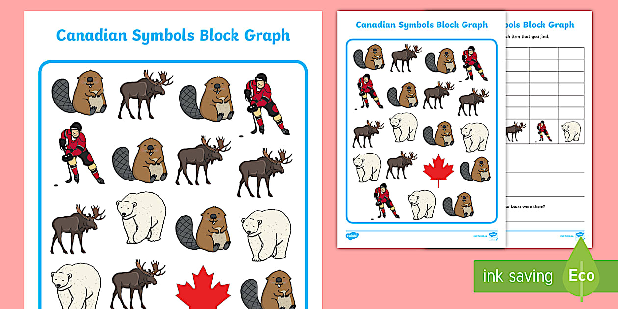Canadian Symbols Data Handling Worksheet / Worksheet
