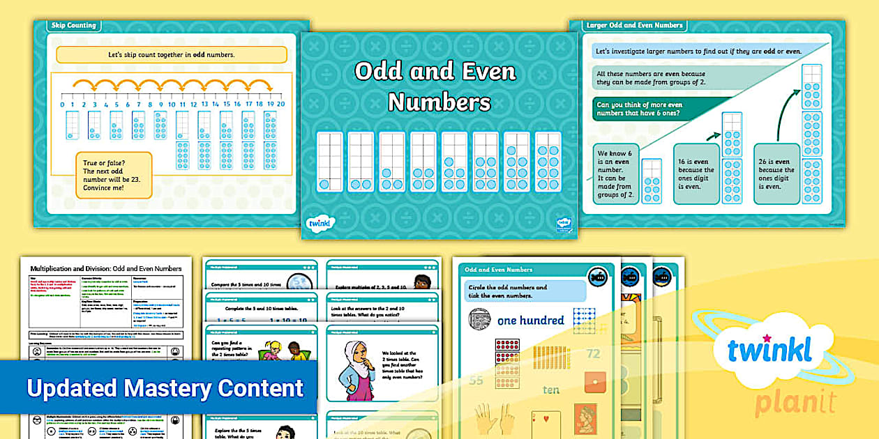 Multiplication Facts Odd and Even Lesson | Y2 PlanIt Maths