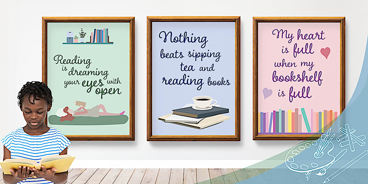 Reading Corner Pastel Posters Pack (teacher made) - Twinkl
