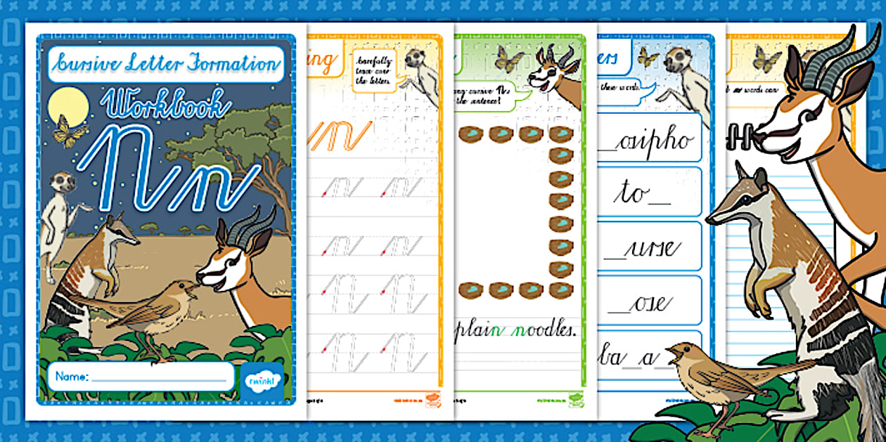 Cursive Letter Formation Workbook - Nn (teacher made)