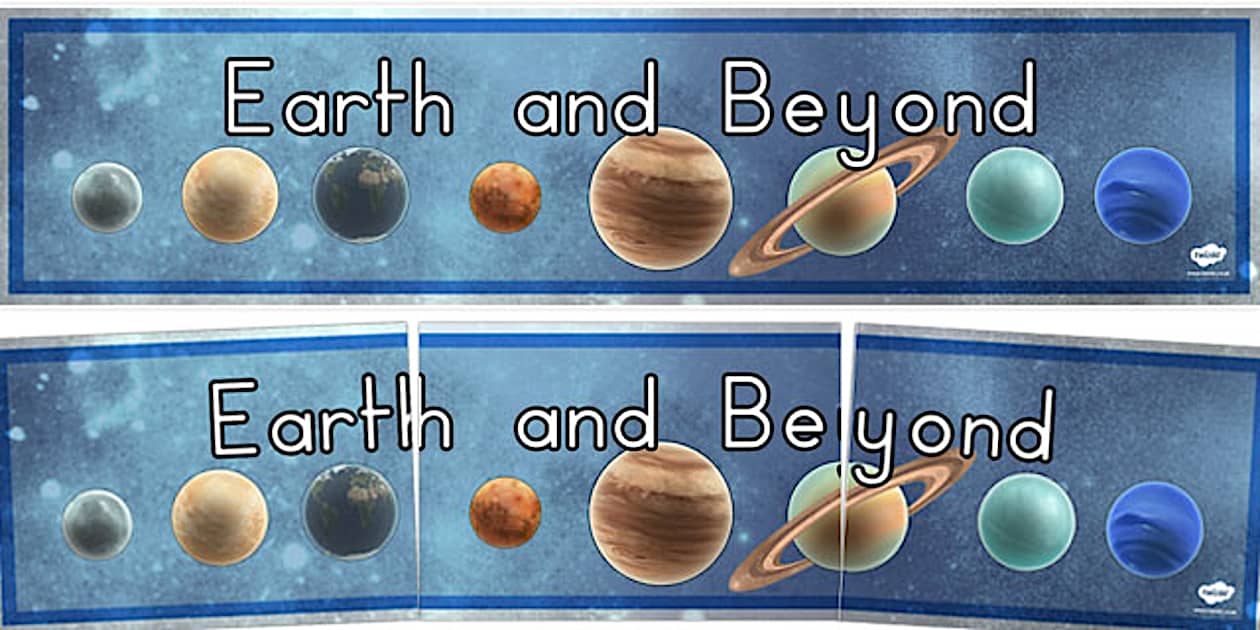 Earth and Beyond Display Banner (teacher made) - Twinkl